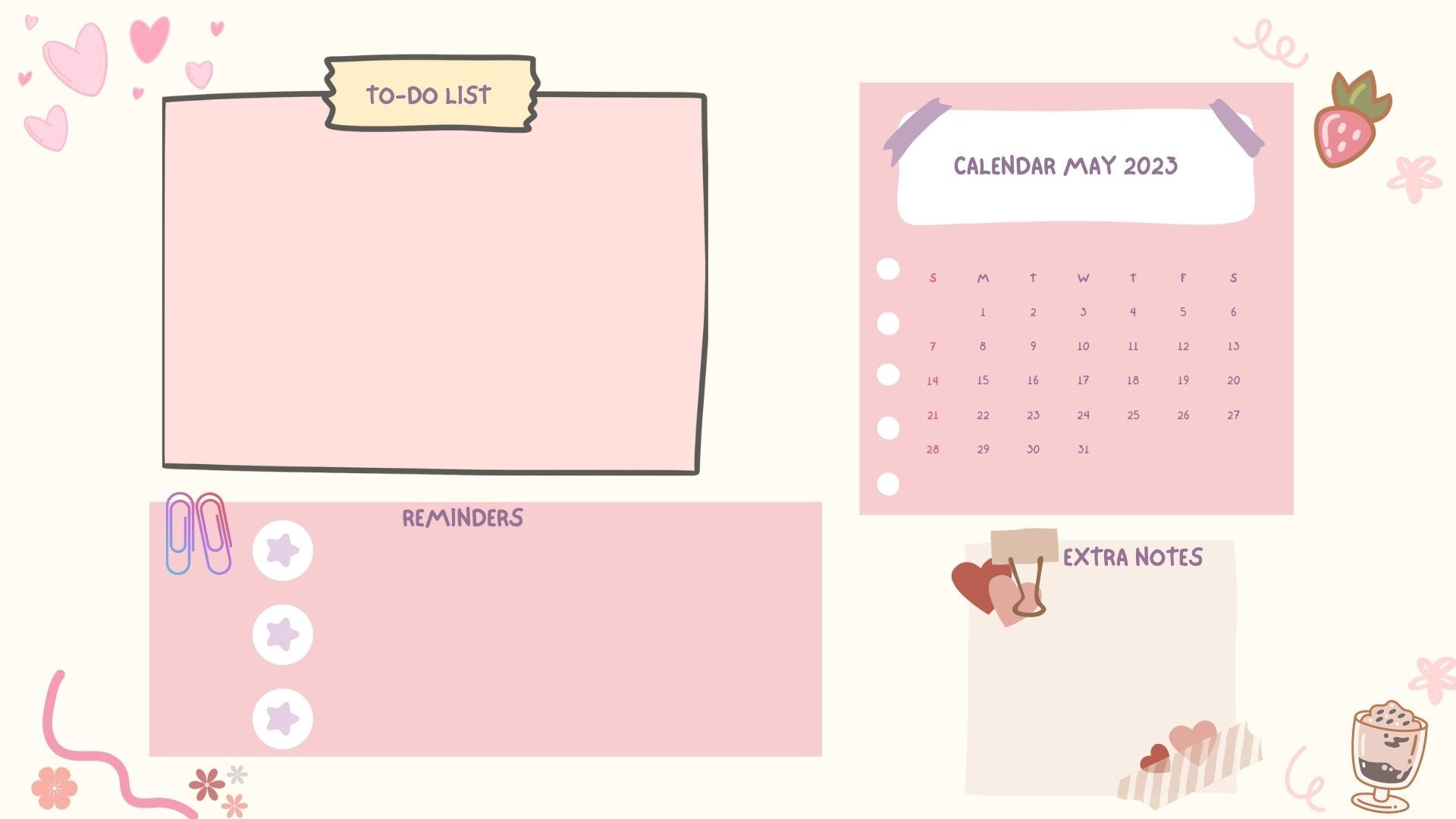 Cute Pink Wallpaper Template | HoYoLAB