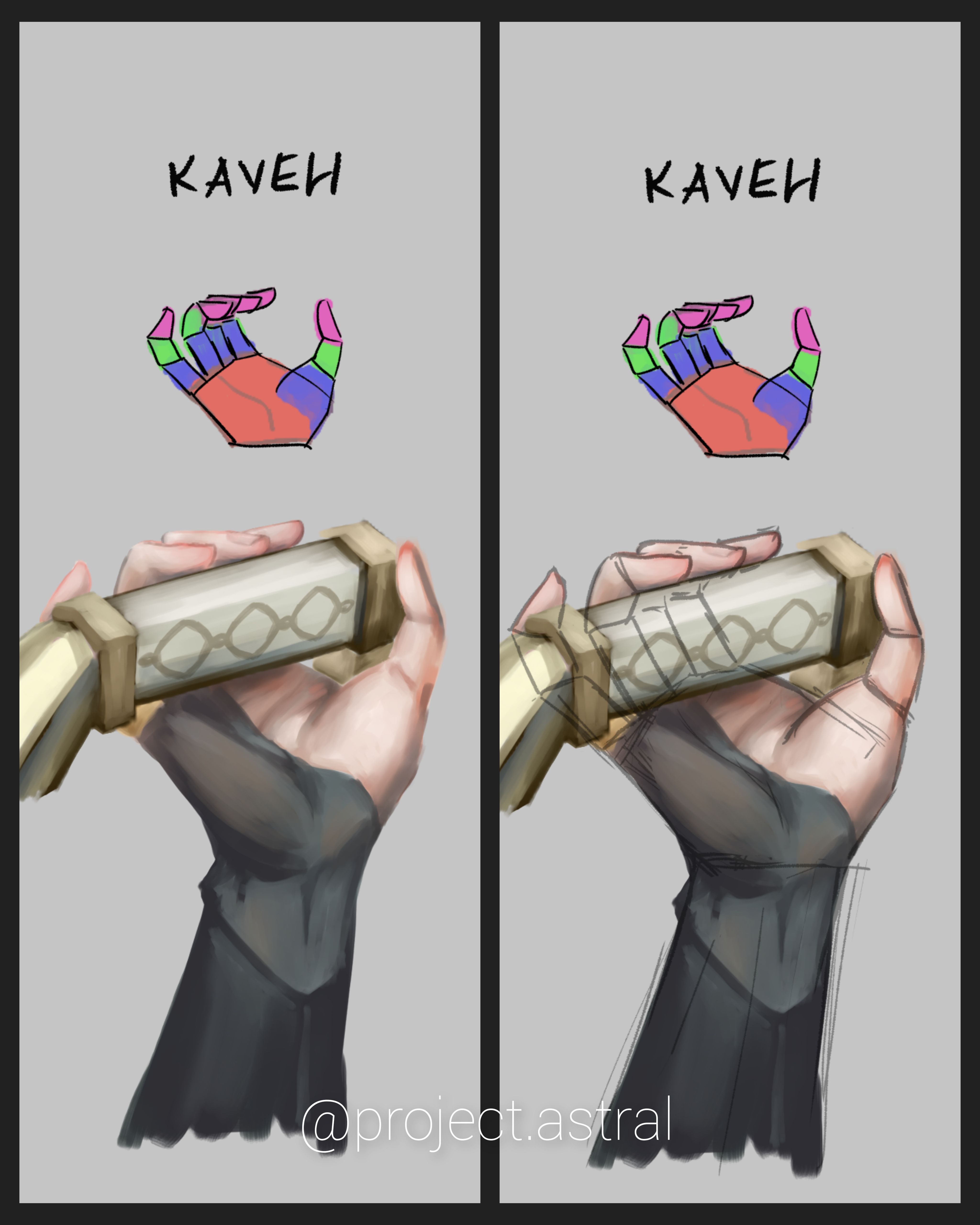WIP of Kaveh's hand Genshin Impact | HoYoLAB