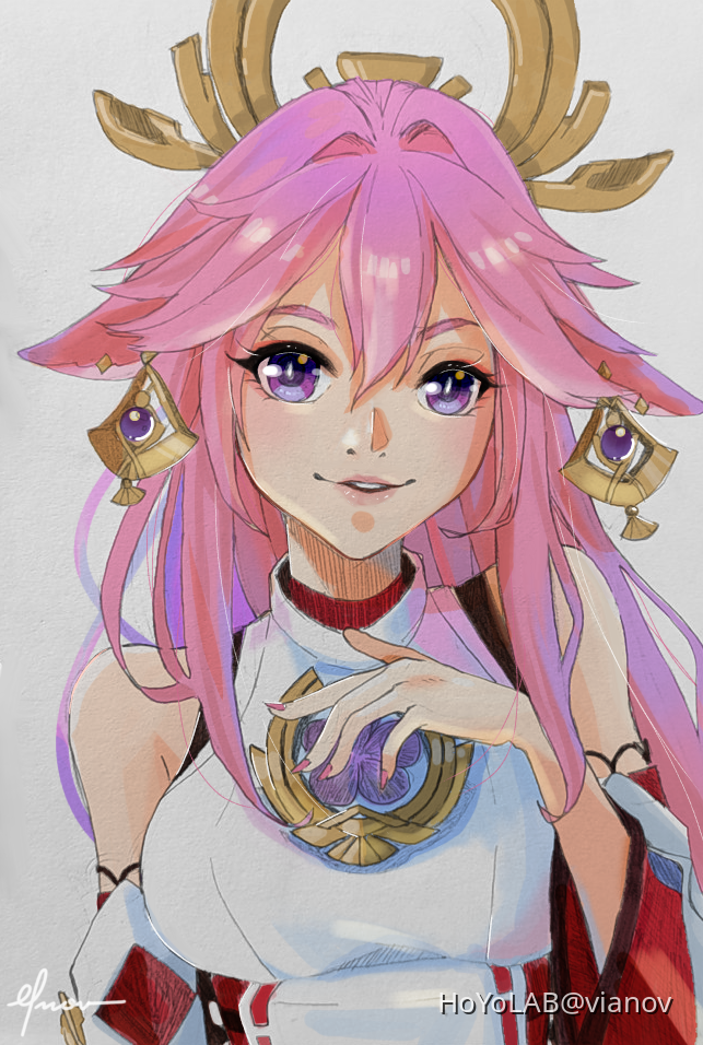 Yae Miko cute version Genshin Impact | HoYoLAB