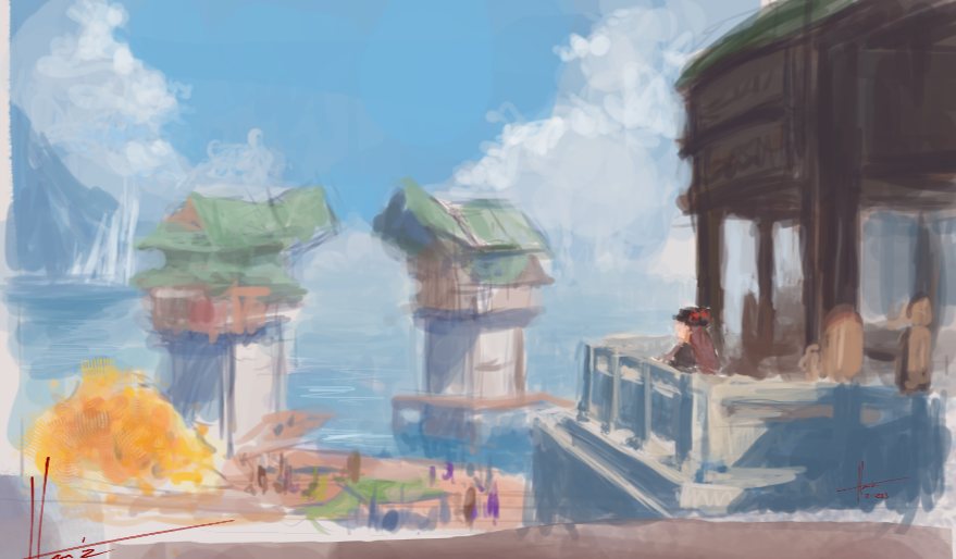 Liyue Harbor sketch Genshin Impact | HoYoLAB