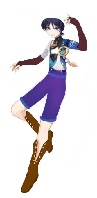 So I asked my brother to redesign Scaramouche?! Wth did he do? Genshin ...