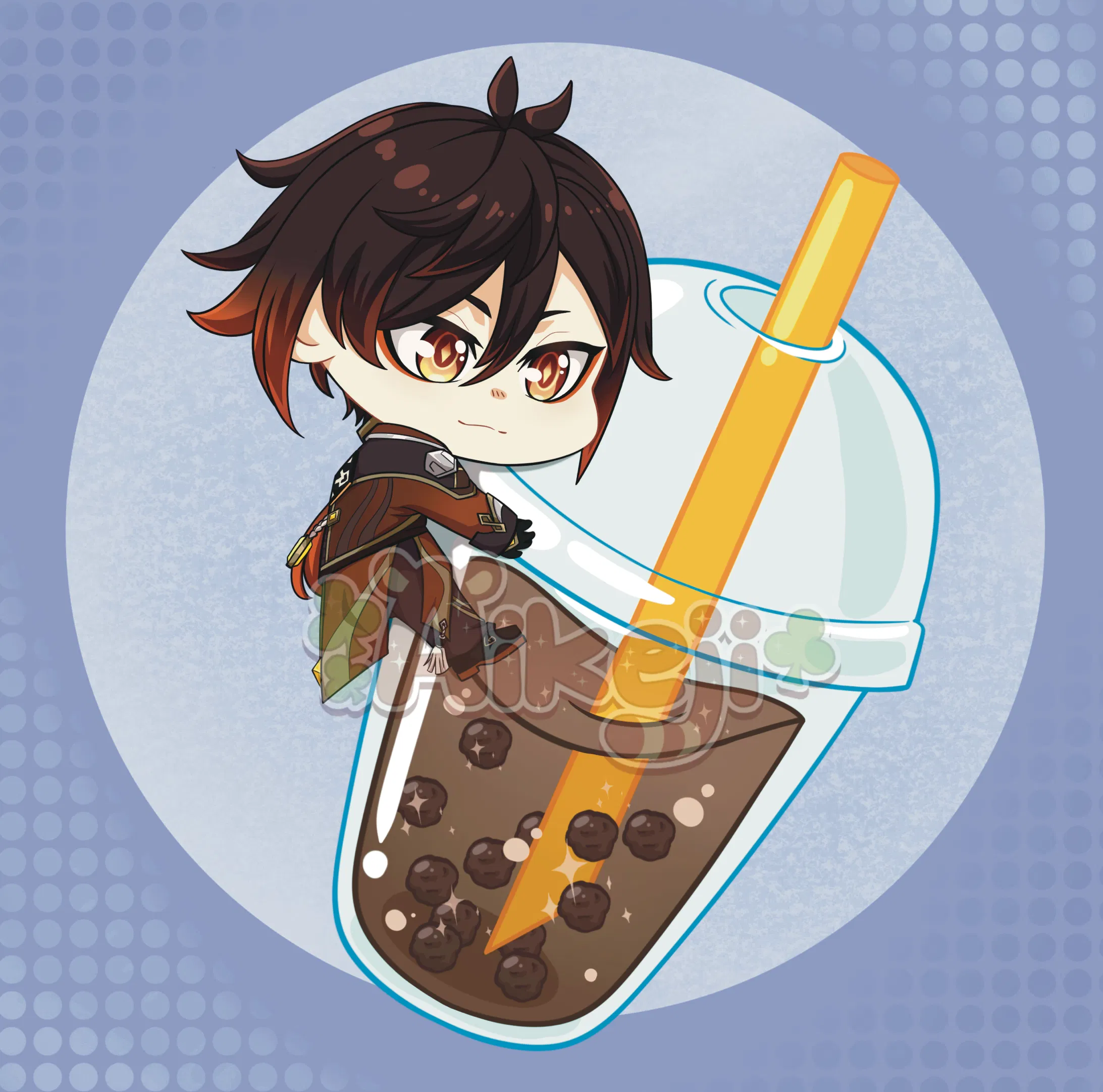 Chibi Zhongli Bubble Tea Genshin Impact | HoYoLAB