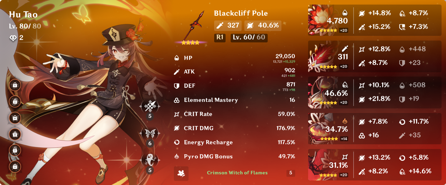Hu Tao build (please rate) Genshin Impact | HoYoLAB