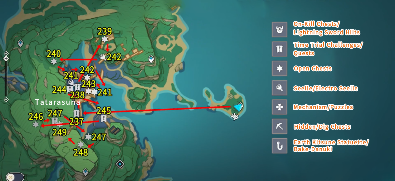 Inazuma Chest Collection Guide 11 – Tatarasuna 3 (#237-249) Genshin ...