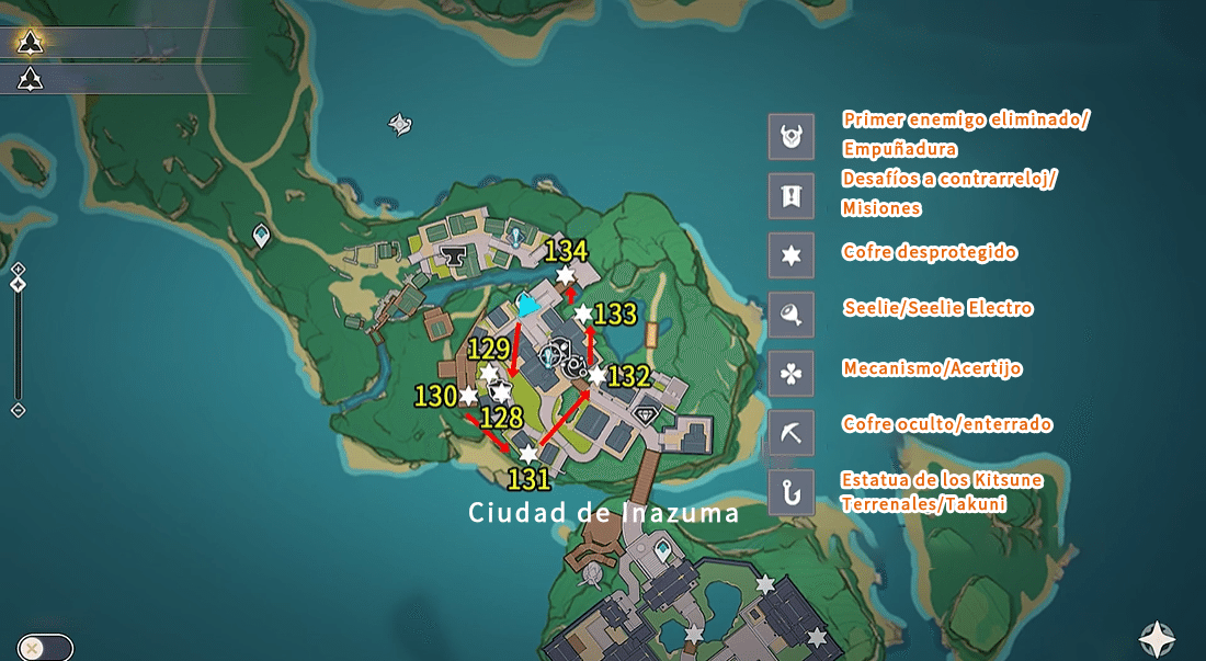 Guía de recogida de cofres de Inazuma (Parte 7) - Isla Jinren & Ritou ...