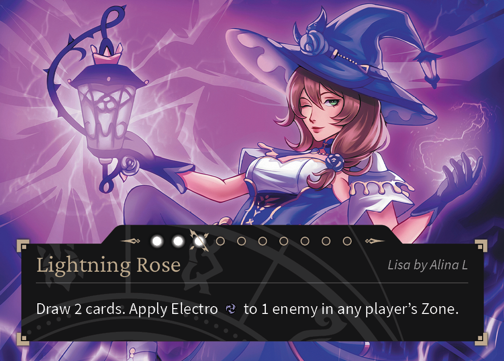 Lisa's cards in the Genshin board game fan project Genshin Impact | HoYoLAB