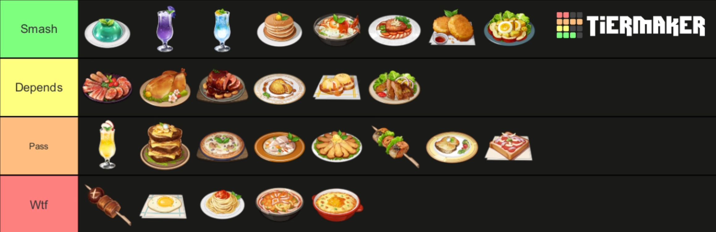 Smash or pass Mondstat food Genshin Impact | HoYoLAB