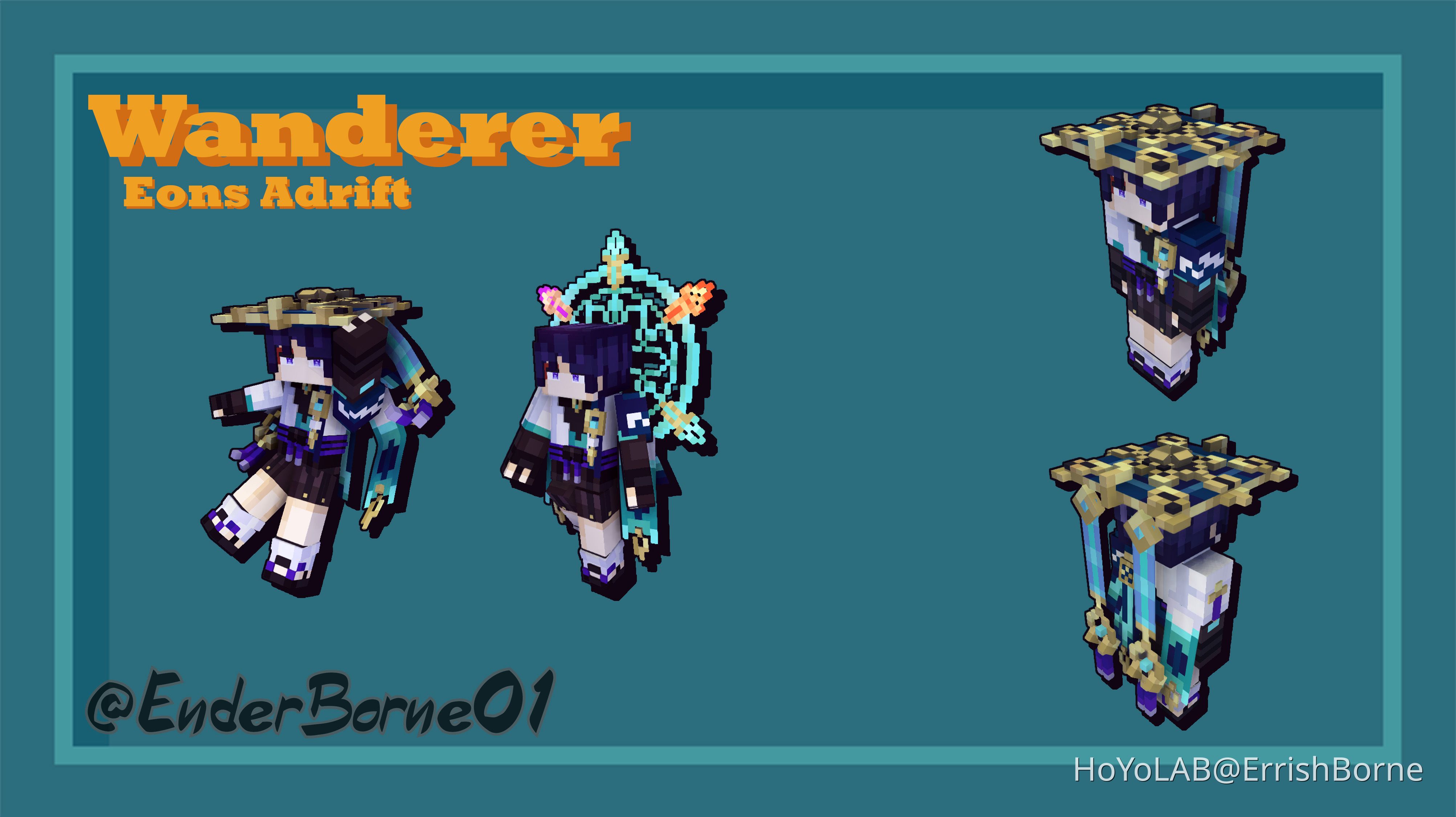 Wanderer in Minecraft style! Genshin Impact | HoYoLAB