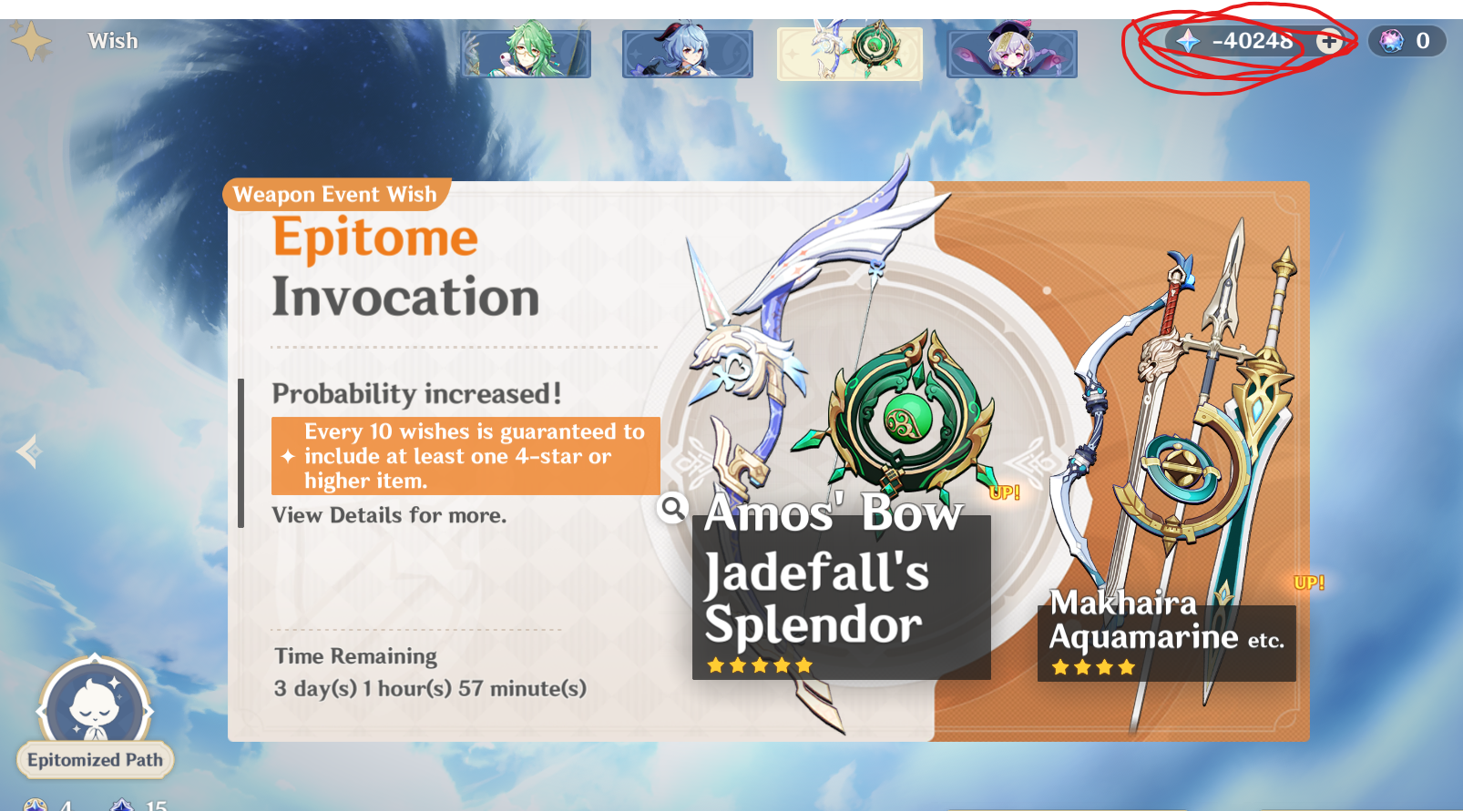 Genshin Impact set my Premo Gems to -45k I have gotten it to -39k ...