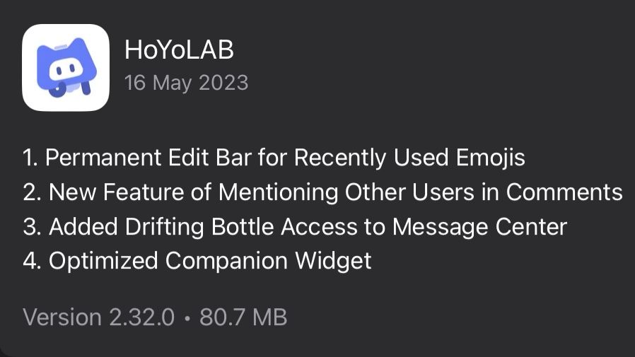 Update on HoYoLab widget Genshin Impact | HoYoLAB