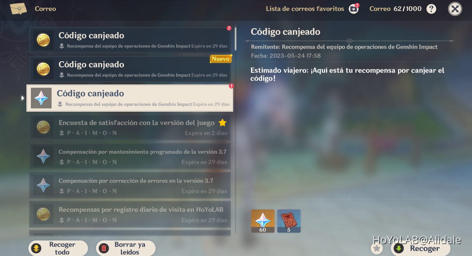Nuevos códigos de recompensas Genshin Impact | HoYoLAB