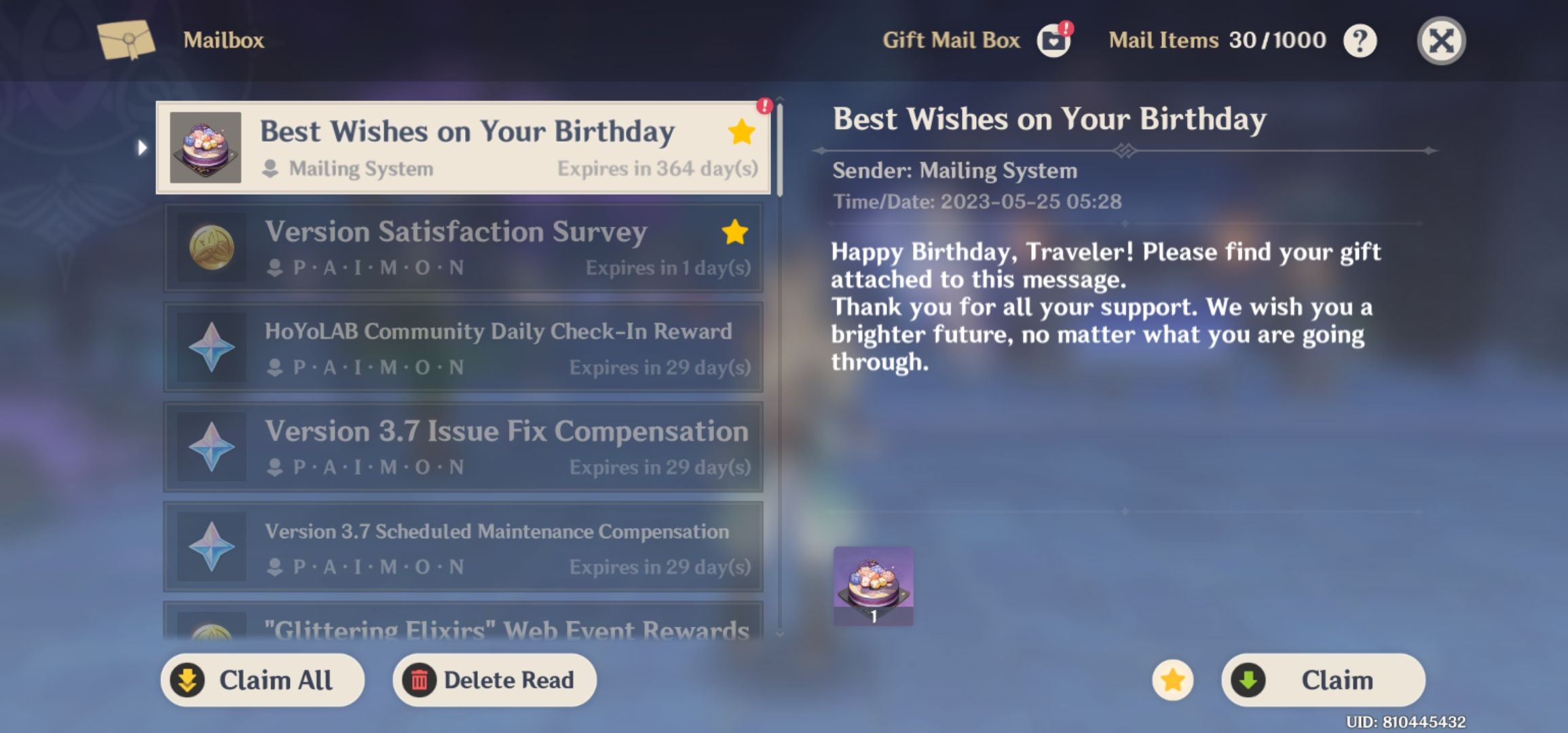 Birthday 🎉 Genshin Impact | HoYoLAB