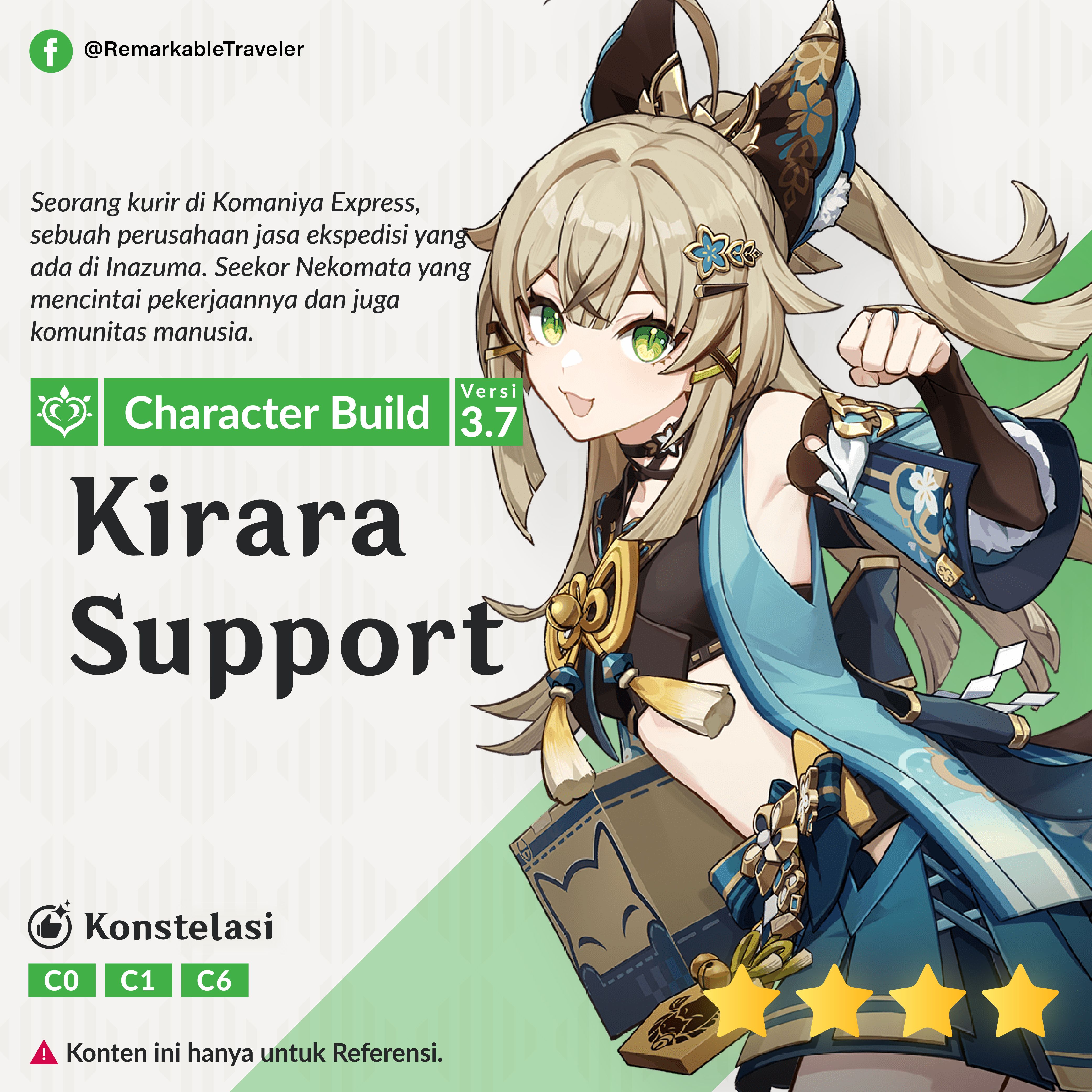 [Mini Guide] Character Build: Kirara Support [Build Karakter Kirara - Panduan Kirara Versi 3.7 ...