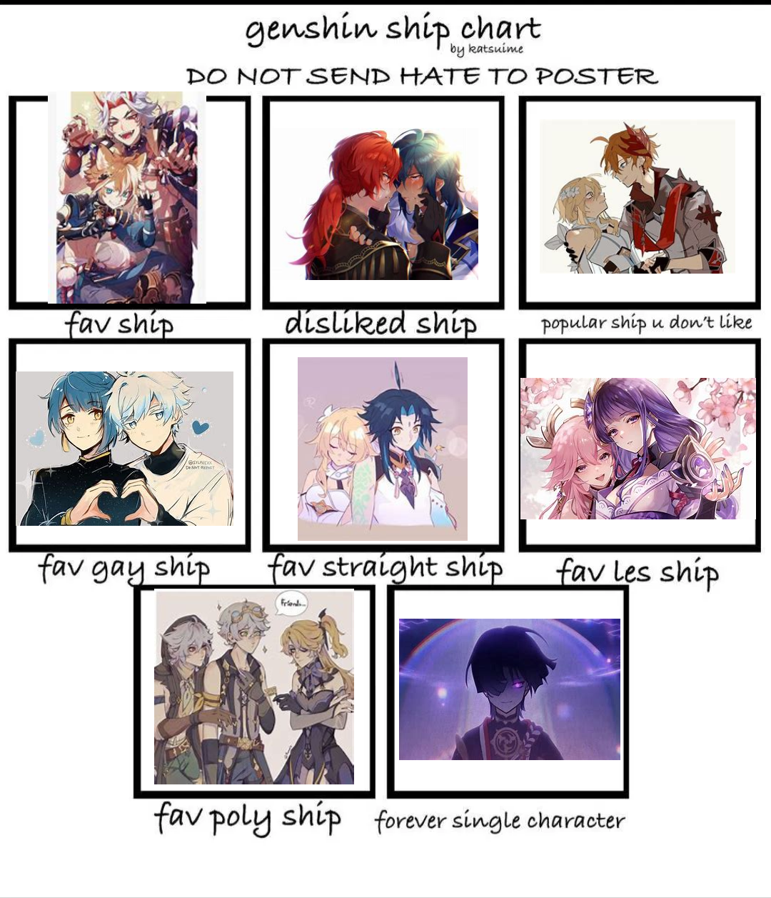 I like too many ships so i cant fit all of them Genshin Impact | HoYoLAB