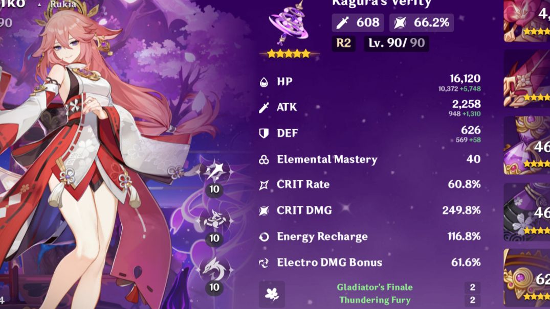 Current Yae Miko Build :) Genshin Impact | HoYoLAB
