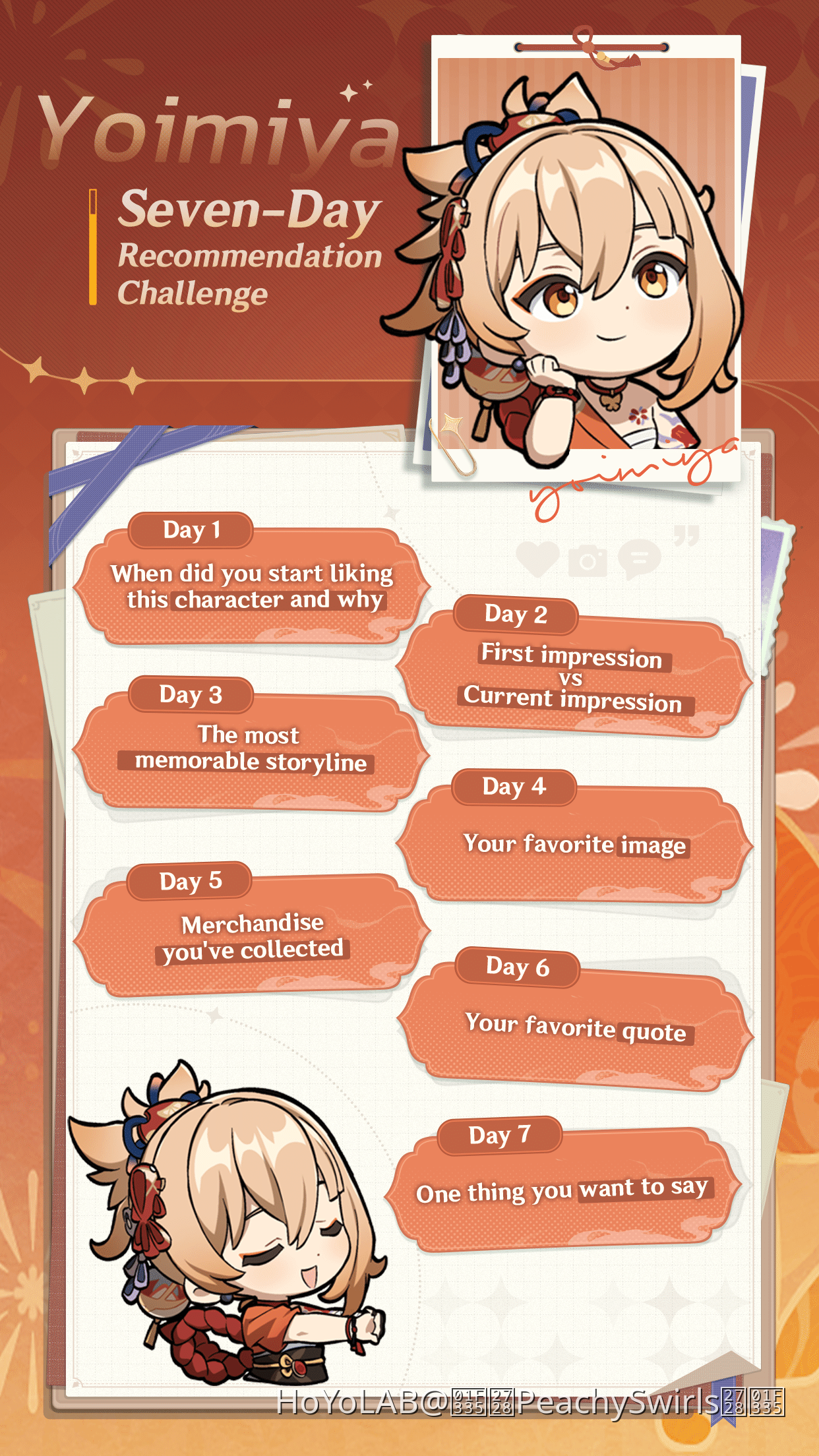 Yoimiya 7-Day Challenge Genshin Impact | HoYoLAB