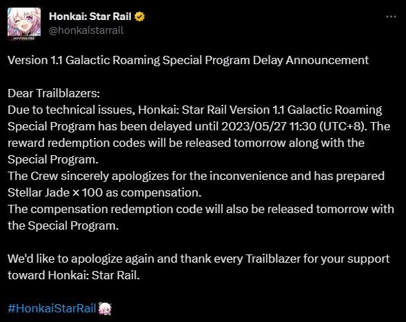 Honkai: Star Rail - 1.1 Special Program Overview - Galactic Roaming ...