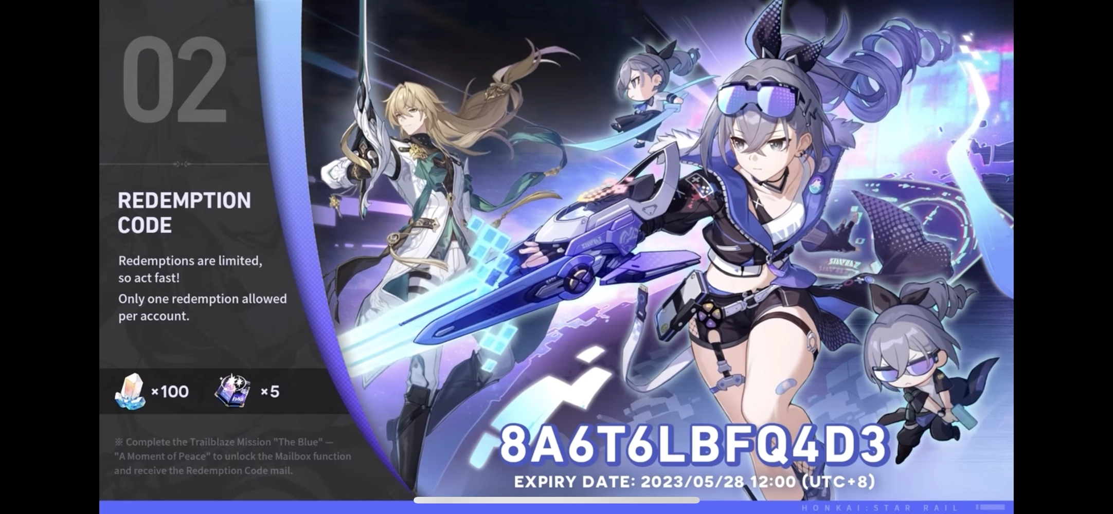 HSR redemption codes may 2023 Honkai: Star Rail | HoYoLAB