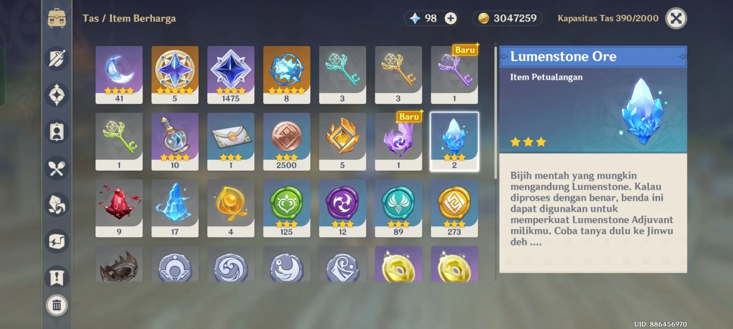 lumenstone ore Genshin Impact | HoYoLAB