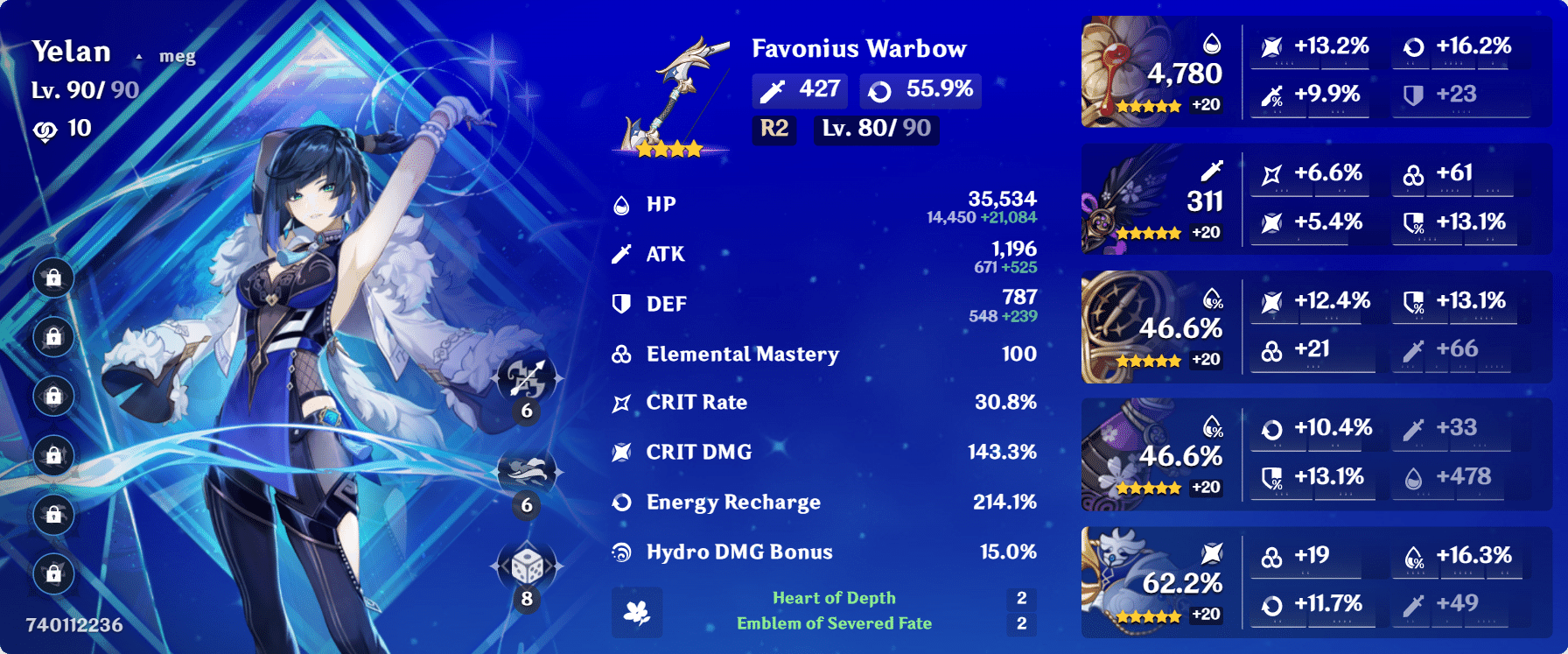 Hu tao and Yelan F2P builds Genshin Impact | HoYoLAB