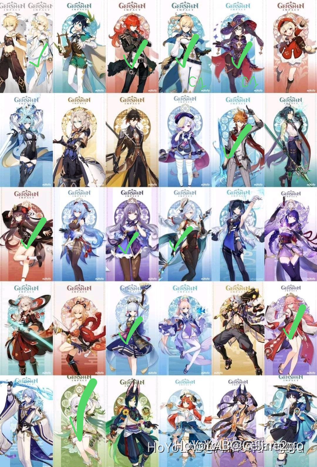 My GI characters Genshin Impact | HoYoLAB