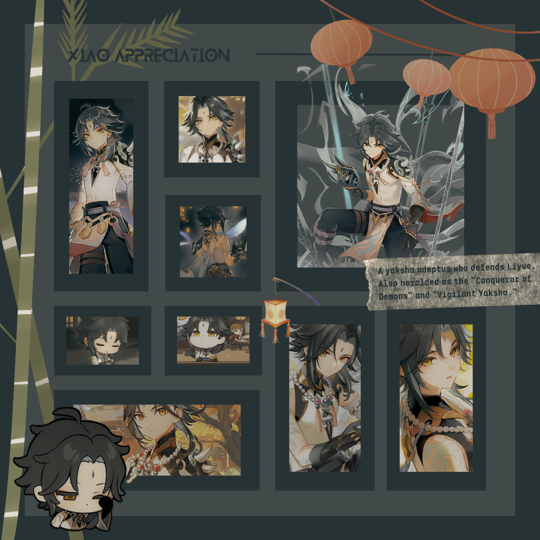 I MADE A COLLAGE TO APPRECIATE XIAO !! :D Genshin Impact | HoYoLAB