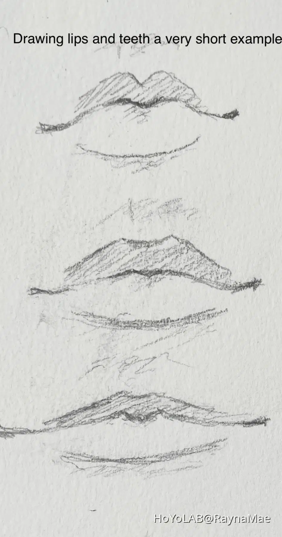 how to draw lips with teeth step by step