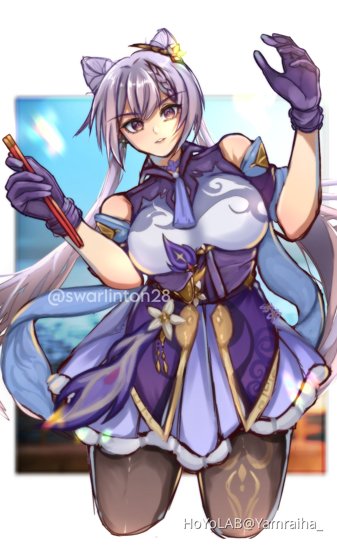 Keqing Fanart 💜 Genshin Impact | HoYoLAB