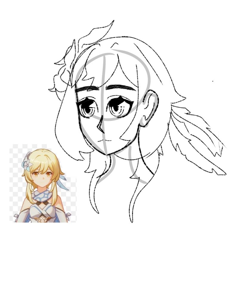 I'm too lazy to finish this Lumine drawing Genshin Impact | HoYoLAB