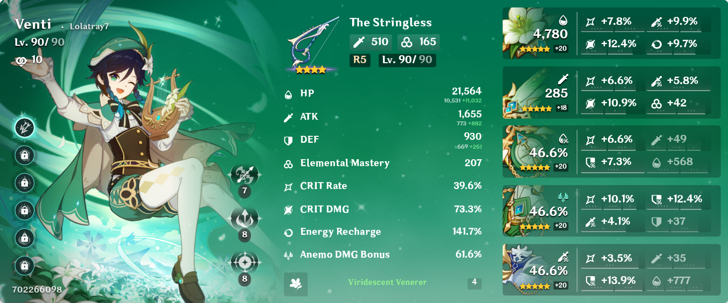 my current genshin builds Genshin Impact | HoYoLAB