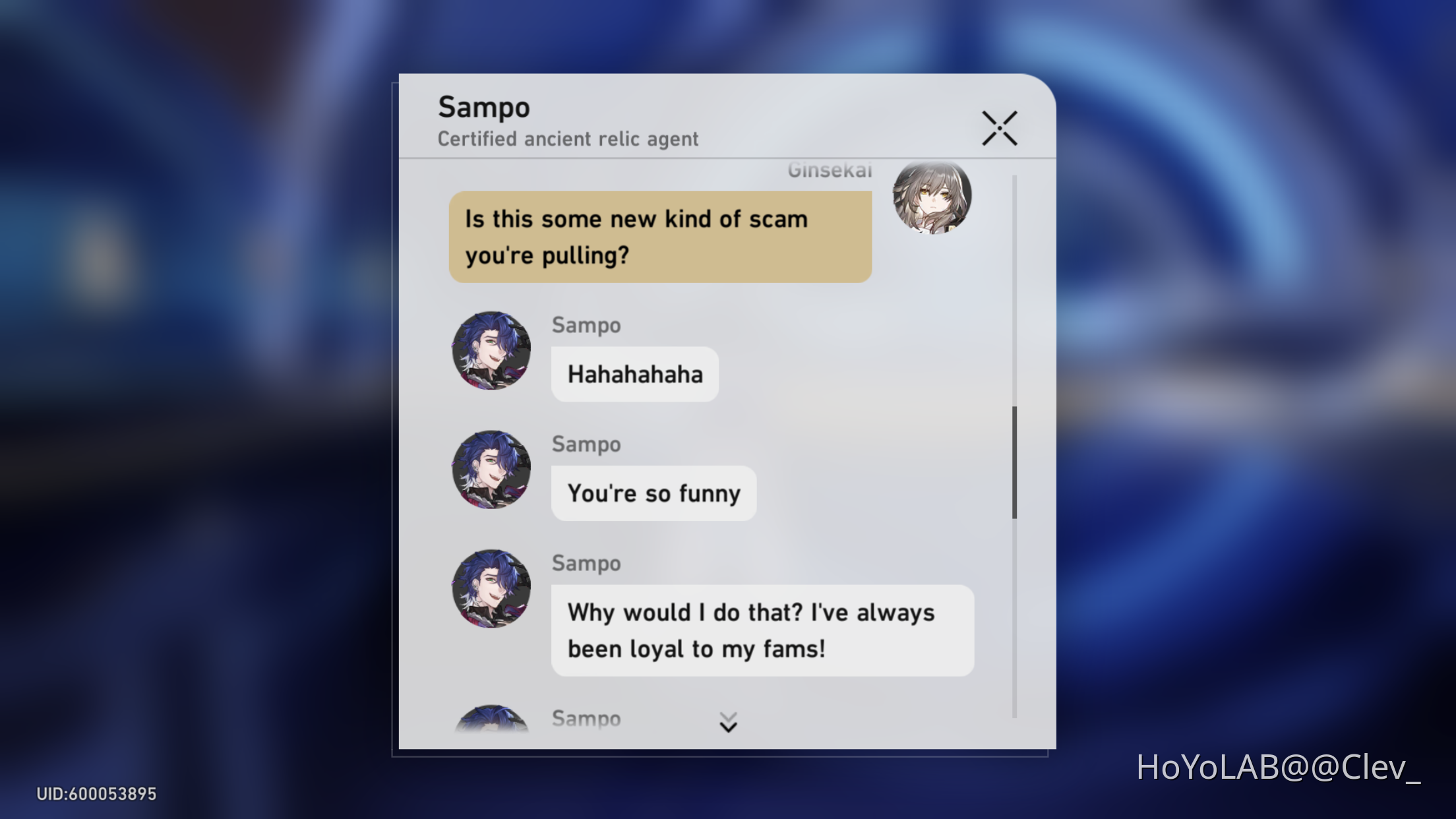 Uhm Sampo Texts like Me Honkai: Star Rail | HoYoLAB