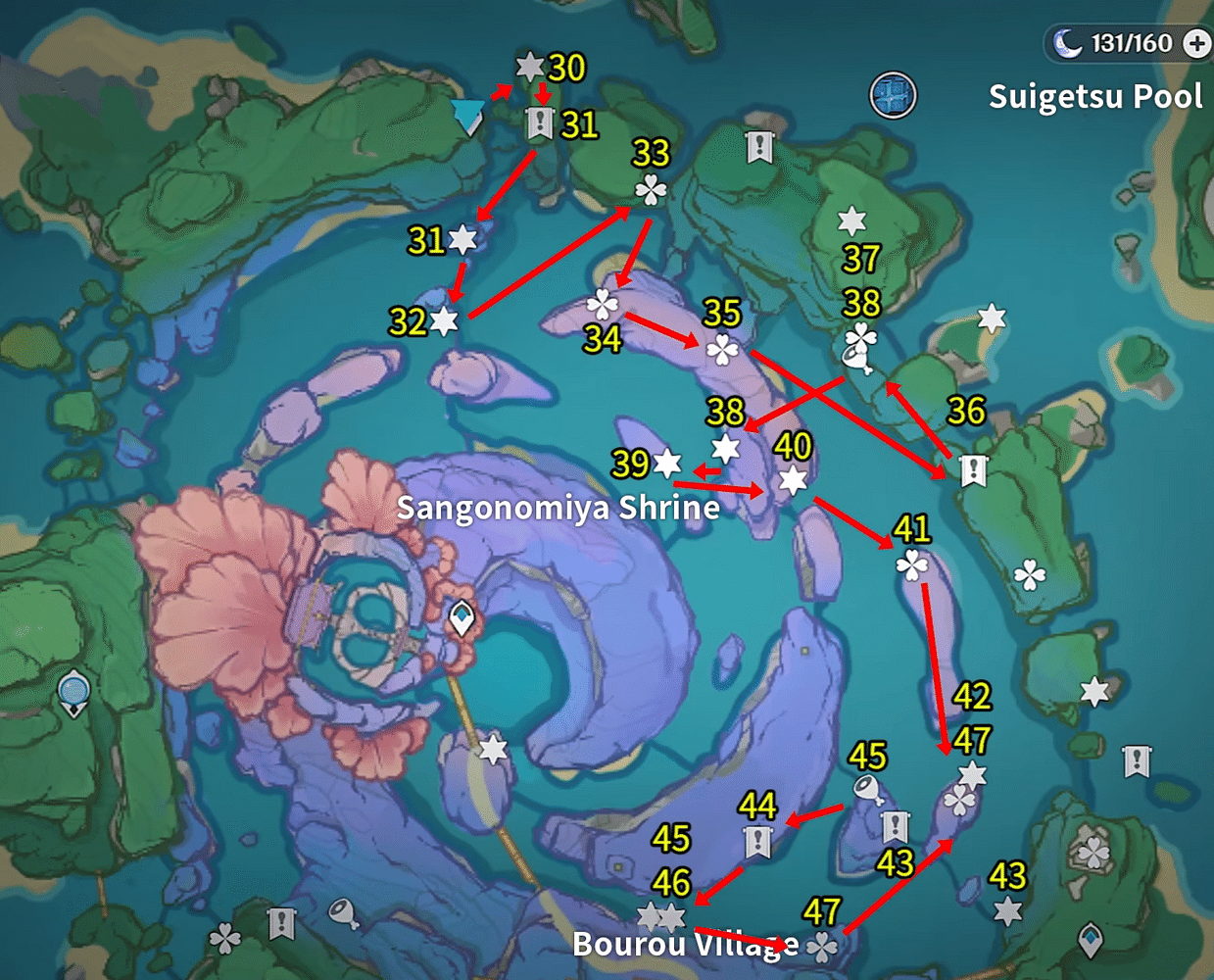Inazuma Chest Collection Guide 18 – Sangonomiya Shrine Part 2 (#30-47 ...