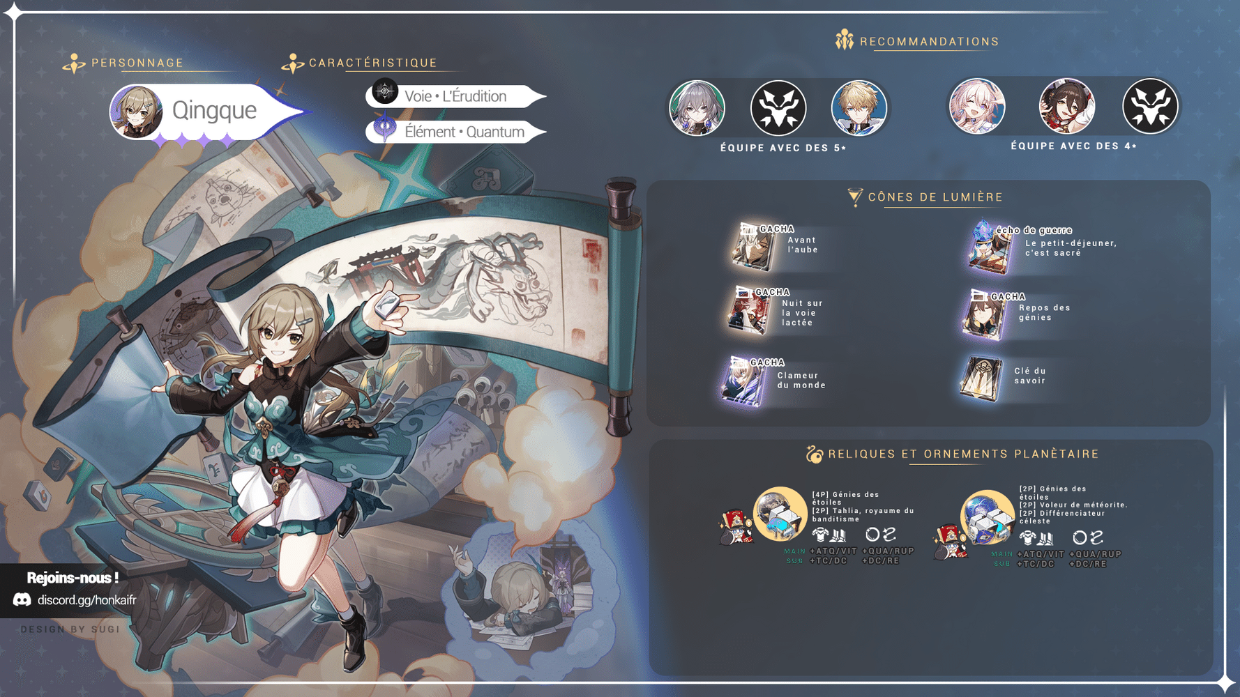 [FICHE 1.0] Qingque — Build, teams et farm Honkai: Star Rail | HoYoLAB
