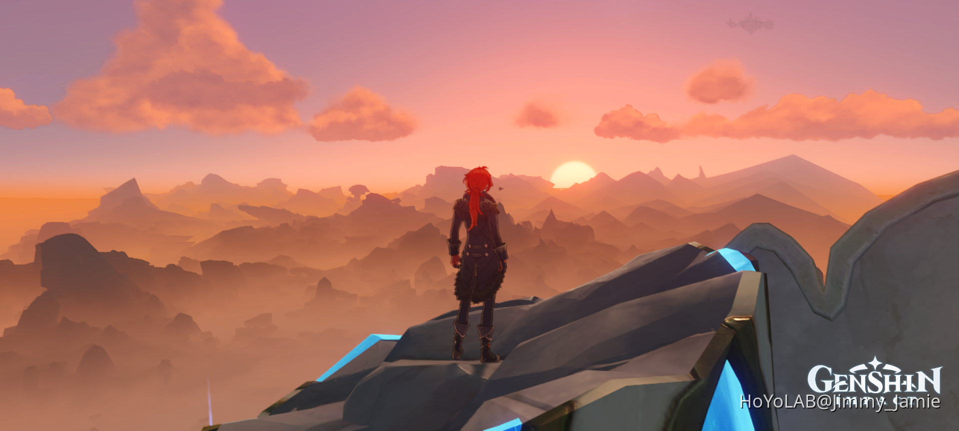 pretty sunset on dragonspine with diluc Genshin Impact | HoYoLAB