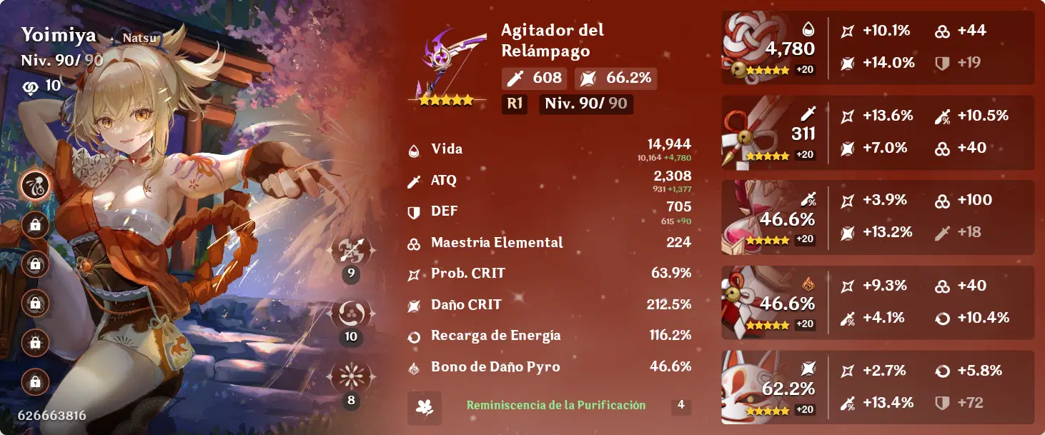 Termine la build de Yoimia buscando la de Yelan pero quedo bien 🙂🙂 Genshin Impact | HoYoLAB