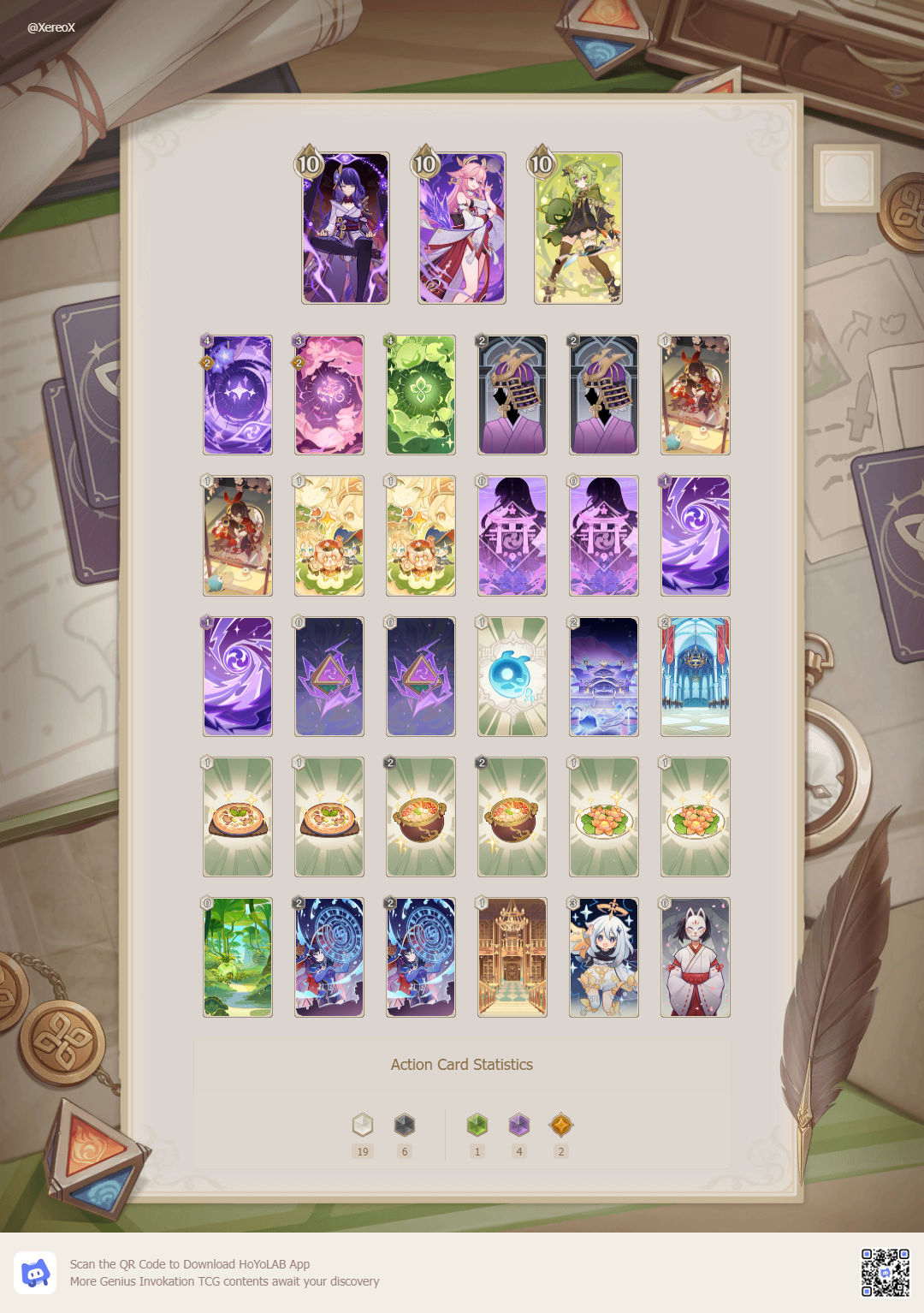Genius Invokation TCG Deck Summon s Quicken Raiden Burst Genshin