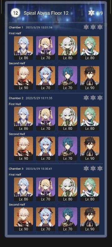 Floor 12 Spiral Abyss (5/16/23-5/31/23) Genshin Impact | HoYoLAB