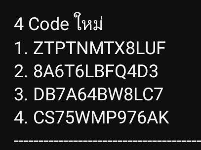 1.CS75WMP976AK 2.ZTPTNMTX8LUF 3.8A6T6LBFQ4D3 4.DB7A64BW8LC7 Honkai ...