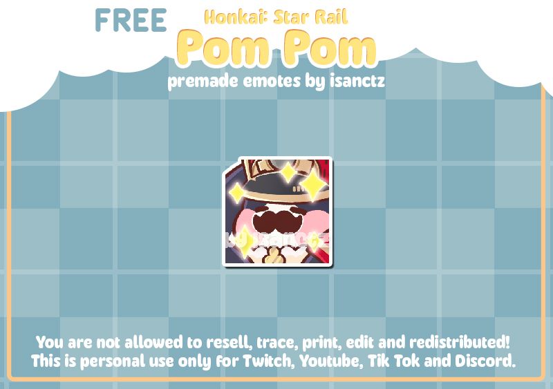 Pom Pom Mustache Emote Free Download Honkai: Star Rail | HoYoLAB