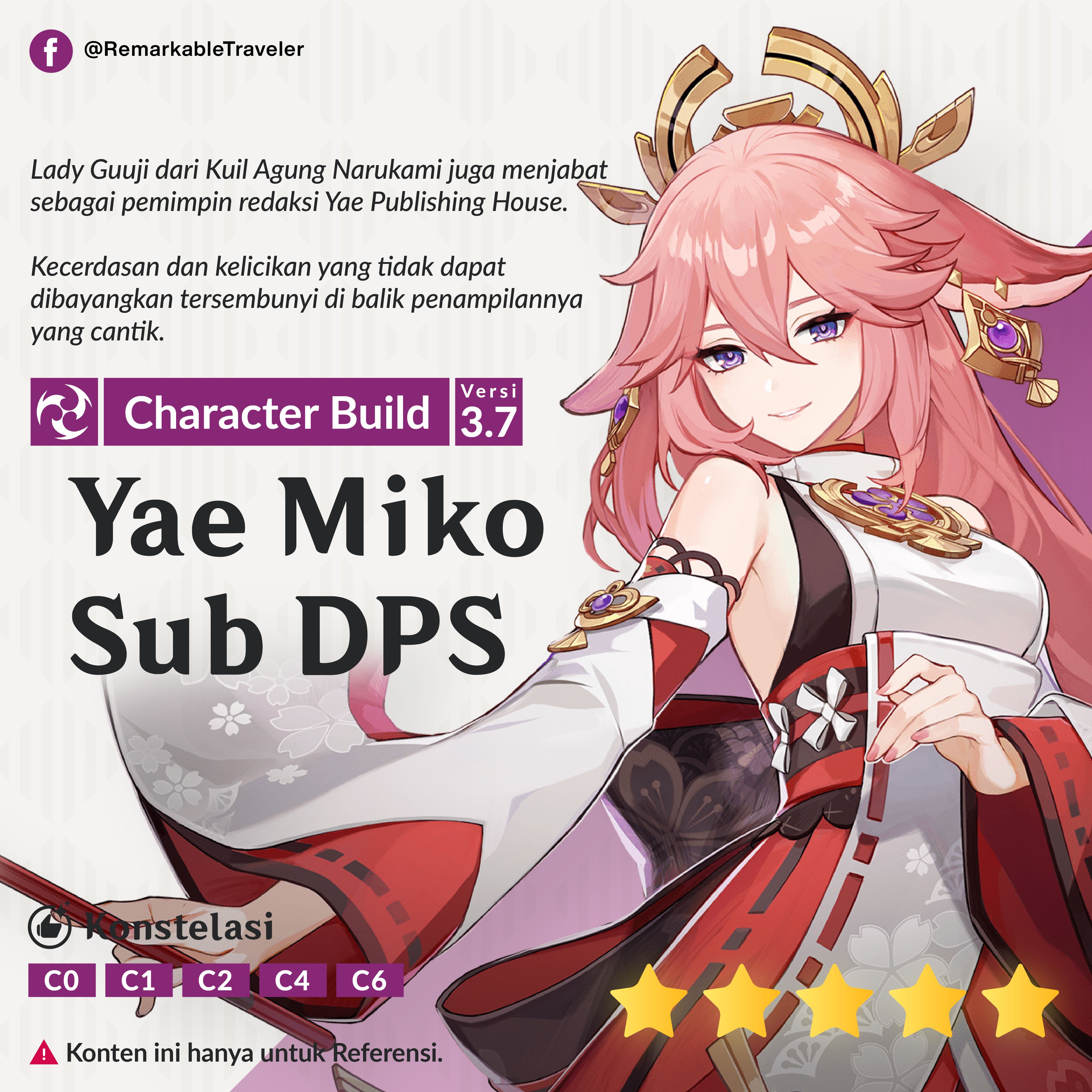 [Mini Guide] Character Build: Yae Miko Sub DPS [Build Karakter Yae Miko ...