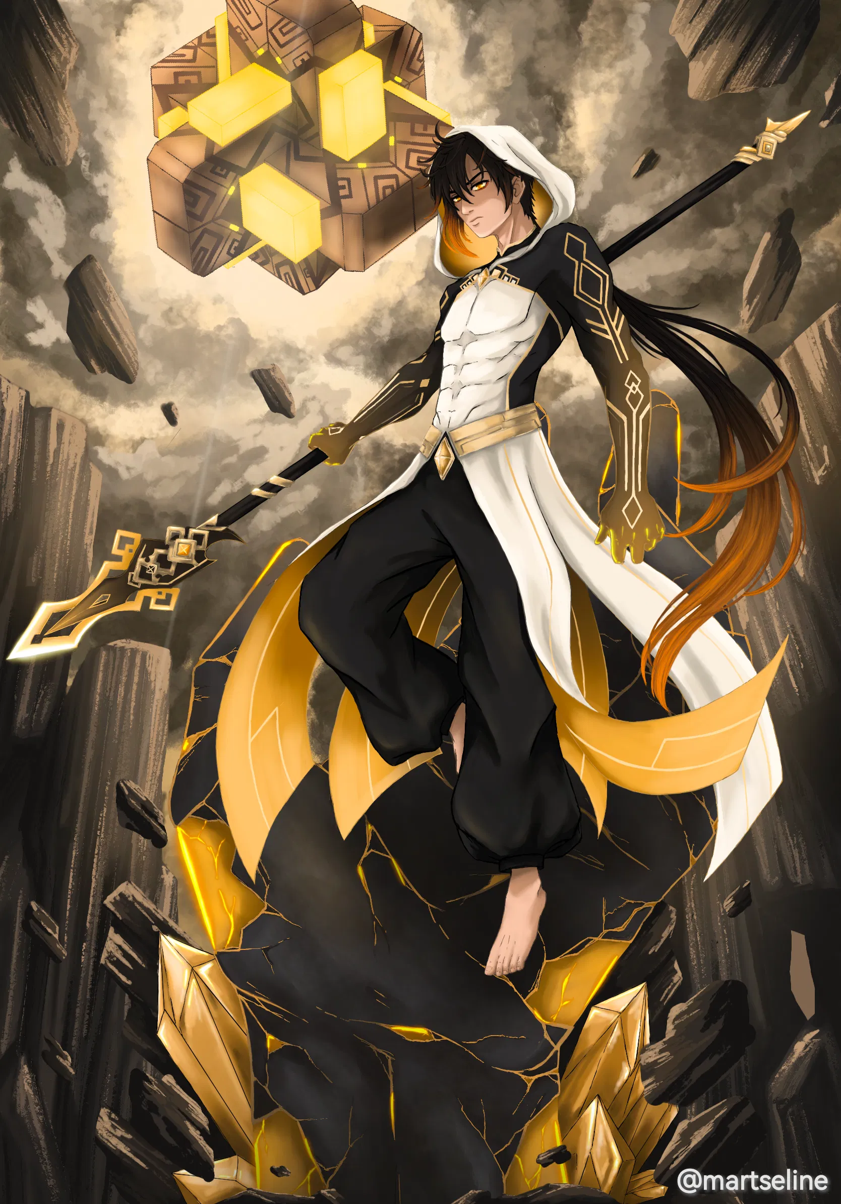 Geo Lord Rex Lapis 🖤🧡🔶🐉 Genshin Impact | HoYoLAB