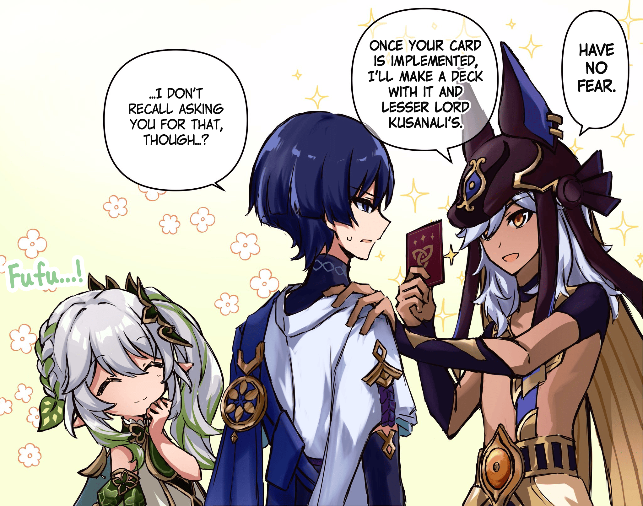 TCG Wanderer soon? (Read right to left) Genshin Impact | HoYoLAB