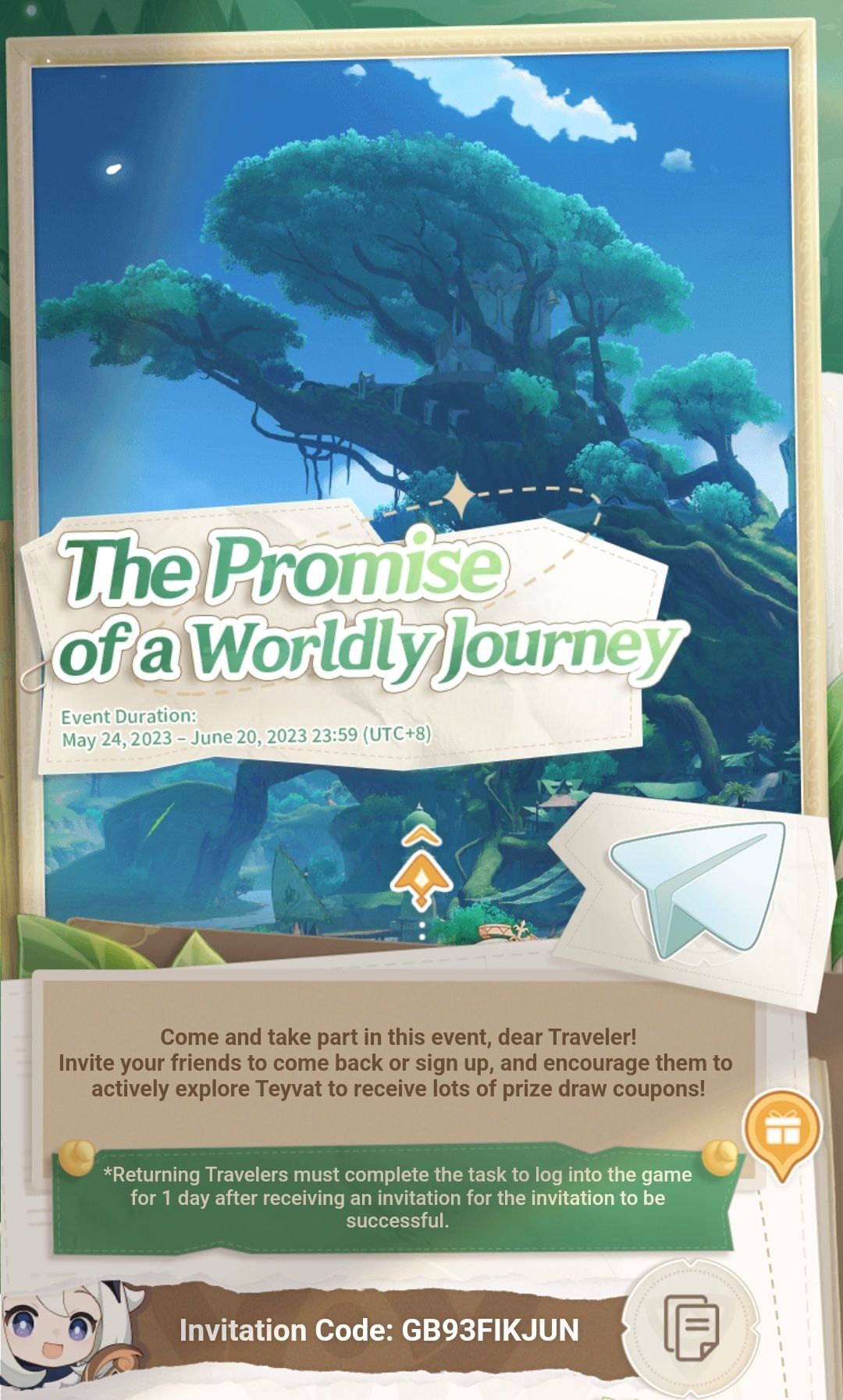 My Invitation Code GB93FIKJUN Genshin Impact | HoYoLAB