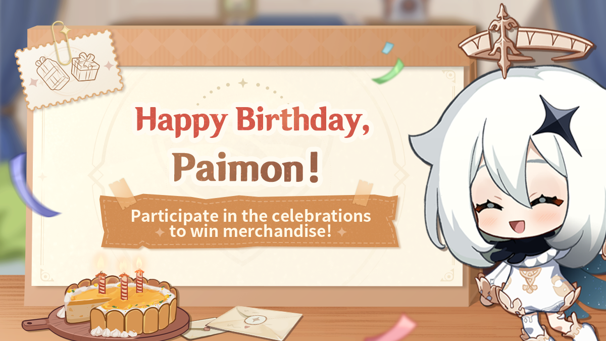 The Birthday Wishes Event for Paimon is now available, participate to win beautiful merchandise ...