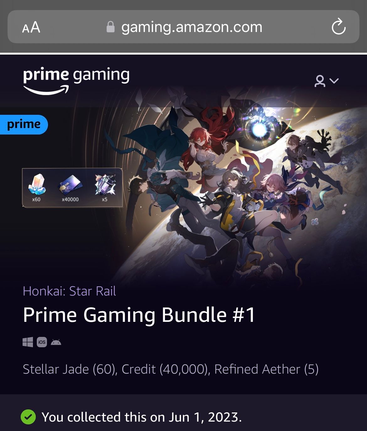 Prime Gaming with HSR Honkai: Star Rail | HoYoLAB