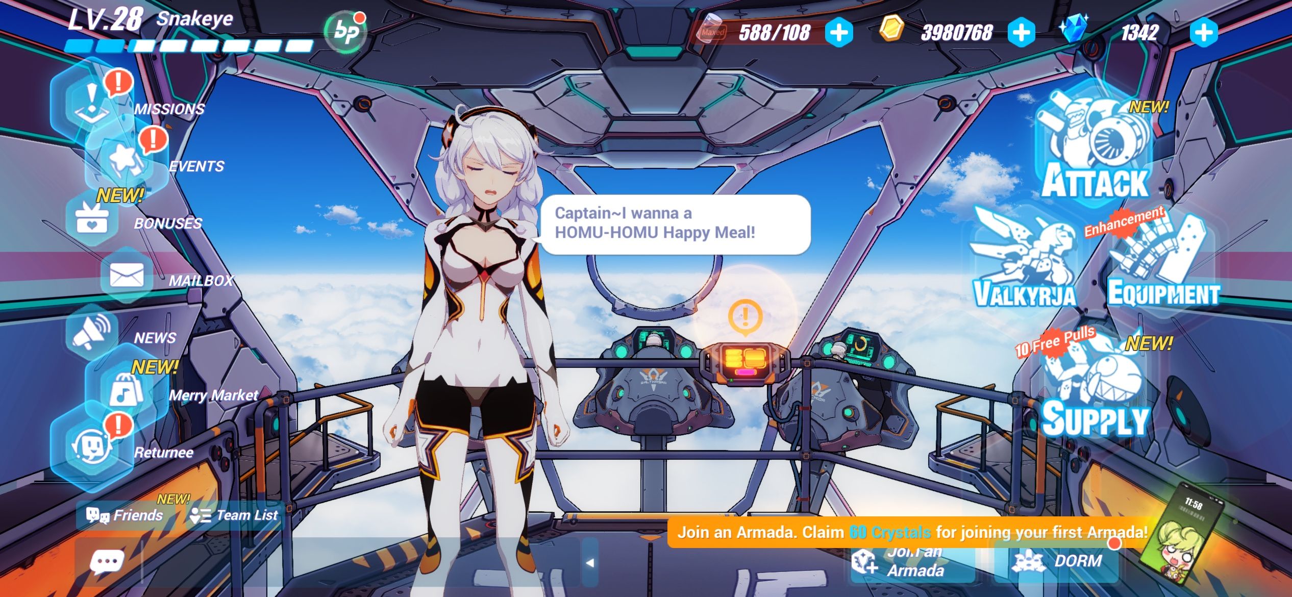 The most repeating response every time I go back to Honkai impact 3rd ...