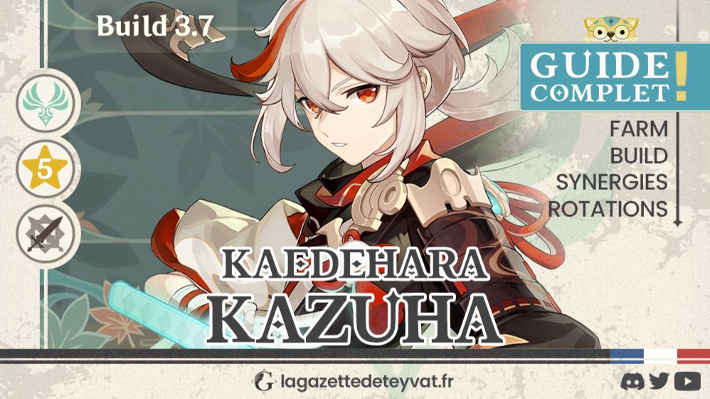 [Guide pour la version 3.7] Kaedehara Kazuha ― Farm, build, synergies, rotations Genshin Impact ...