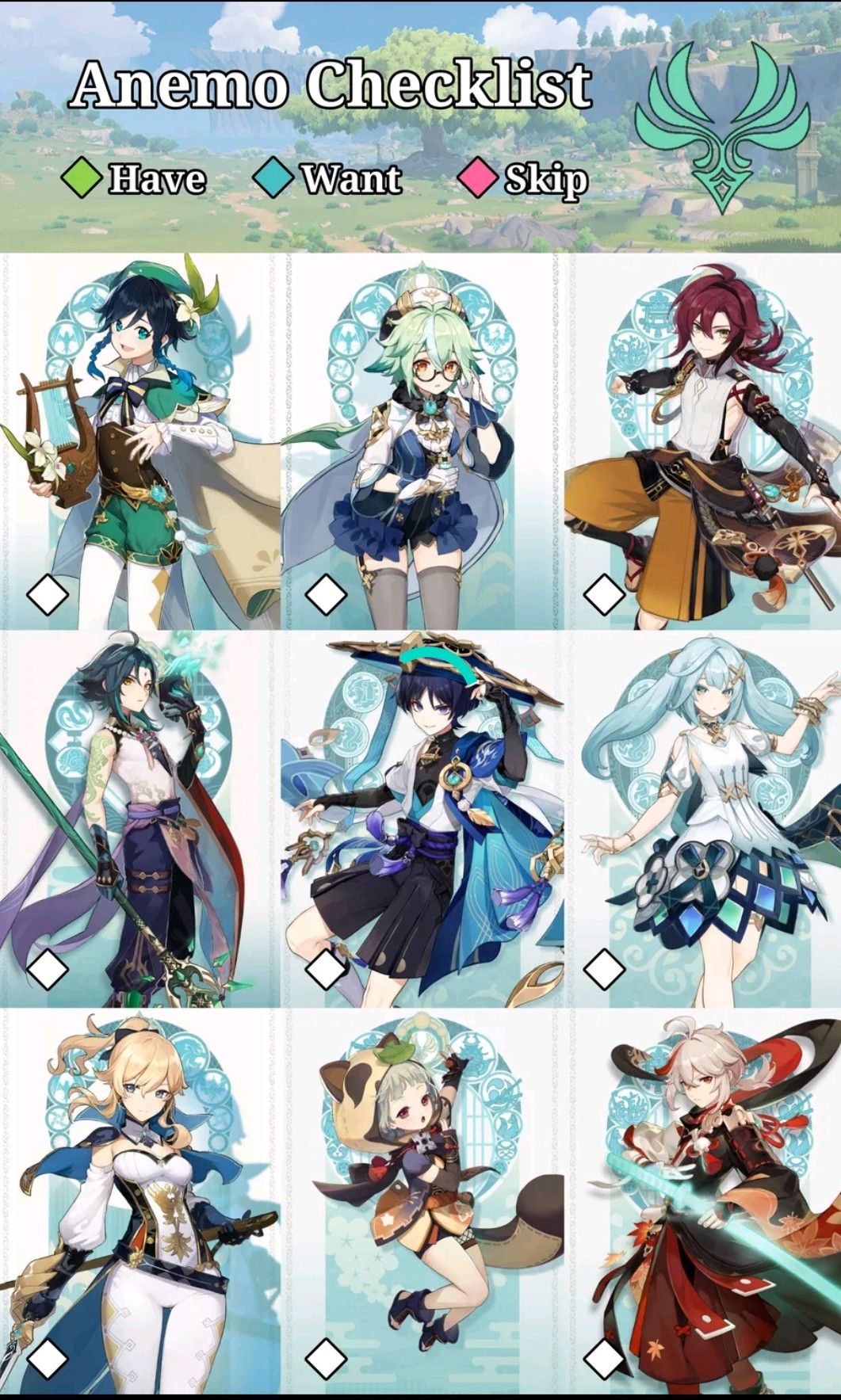 Anemo Characters Genshin Impact | HoYoLAB