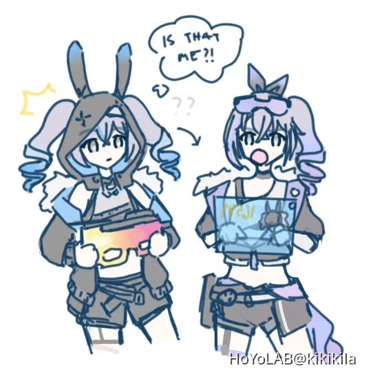 haxxor bunny watching silver wolf play as her Honkai: Star Rail | HoYoLAB