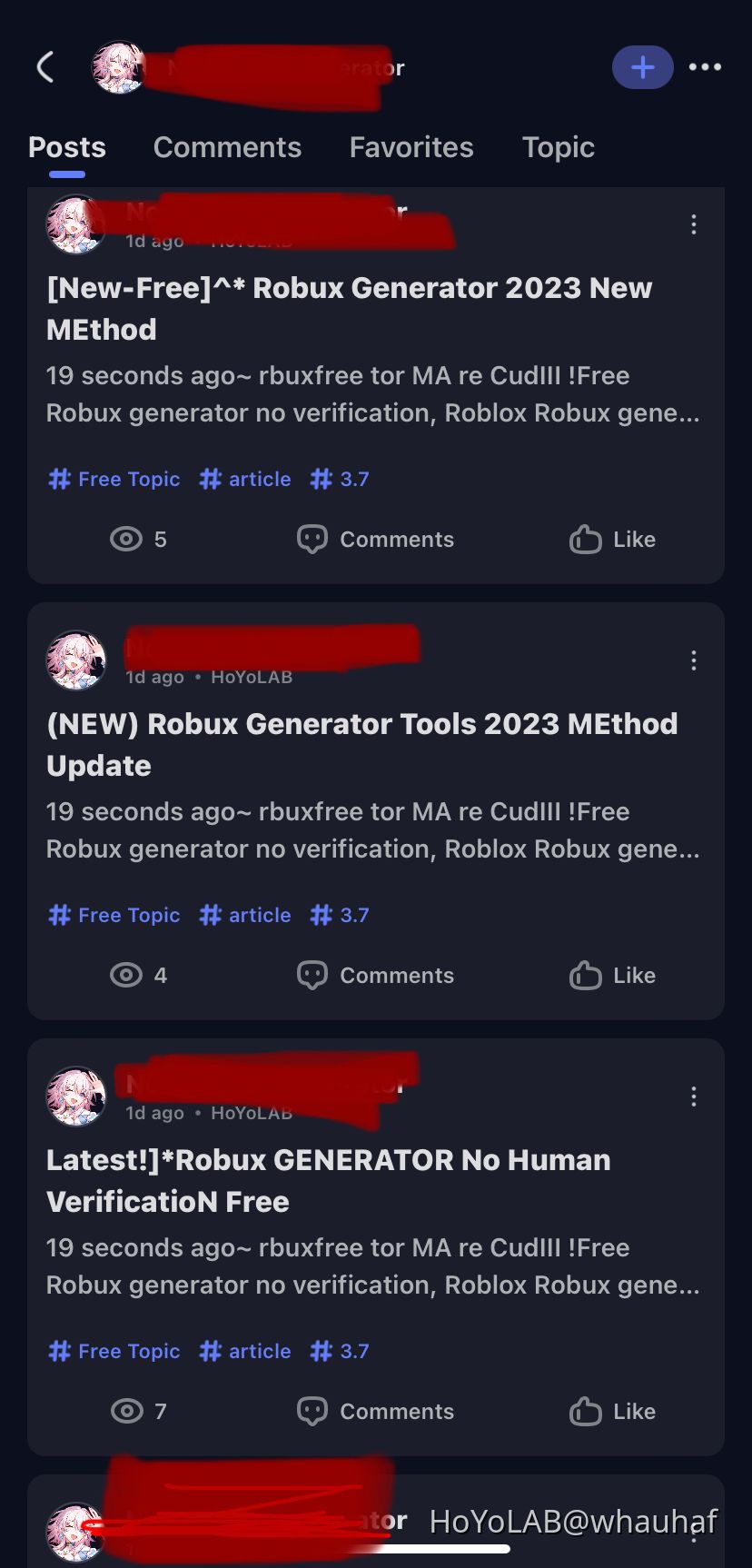 bro why is there a robux bot in hoyolab 💀😭😭😭 Genshin Impact | HoYoLAB